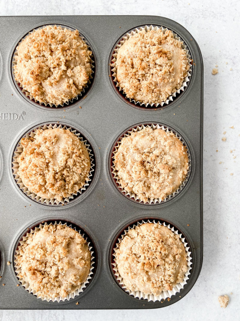 Easy One Bowl Muffin Mix With Cinnamon Streusel Topping - The Flexible Chef